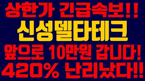 신성델타테크 🔥이때까지는 무조건 들고갑니다 최소 목표가 10만원 신성델타테크주가 신성델타테크주가전망 신성델타테크분석
