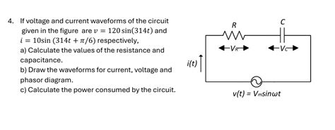 Solved If Voltage And Current Waveforms Of The Chegg