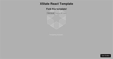 xstate react template codesandbox