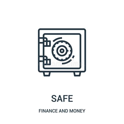 Safe Icon Vector From Finance And Money Collection Thin Line Safe Outline Icon Vector
