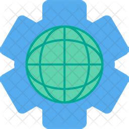 Globe Setting Icon Download In Flat Style