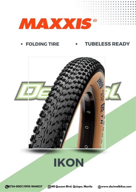 Maxxis Tire Ikon Tan Wall Original Sold Per Pc Tubeless Ready