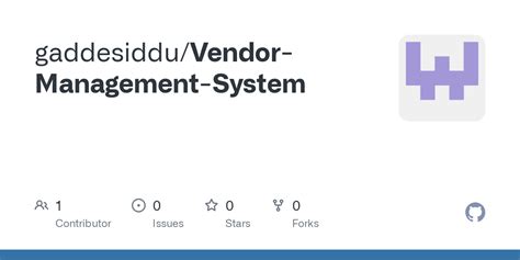 Github Gaddesidduvendor Management System