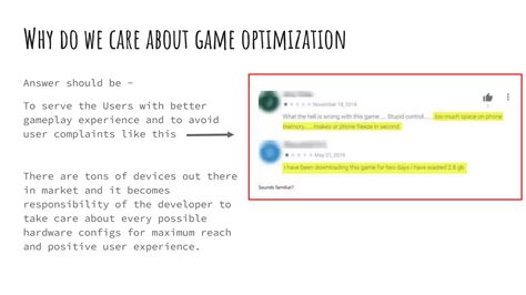 Game Optimization Techniques Most Commons Pptx