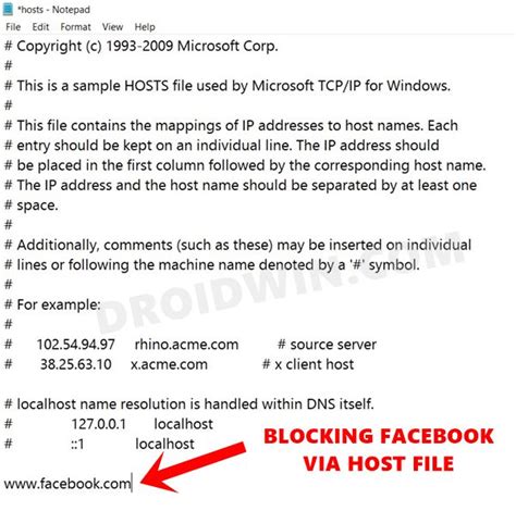 How To Block Websites Via Hosts File In Windows DroidWin
