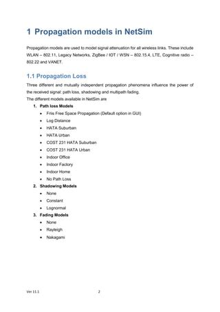 NetSim Technology Library Propagation Models PDF