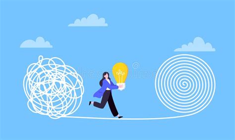 Understanding Problem Solution Simplify Challenge Stock Vector Illustration Of Hard Process