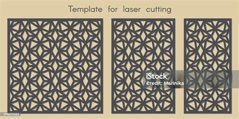 레이저 절단을위한 템플릿 나무 금속의 패널스텐실 기하학적 패턴 레이저에 대한 스톡 벡터 아트 및 기타 이미지 레이저 자르기 패턴 Istock