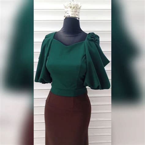 ‎پوشاک بانوان تآی سیز بلوزدامن روزمرگی‎ ‎بلوز مجلسی شیک 😍 ️ دارای