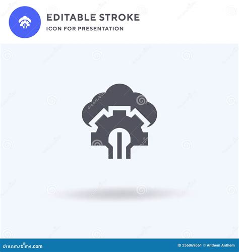Cloud Computing Icon Vector Filled Flat Sign Solid Pictogram Isolated On White Logo