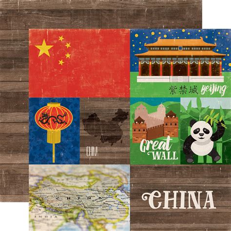 Around The World China 12x12 Patterned Paper Echo Park Paper Co