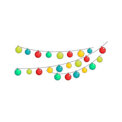 크리스마스 전구 색 화환 일러스트 벡터 프리미엄 벡터