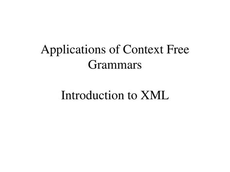 Ppt Context Free Grammars Powerpoint Presentation Free Download Id