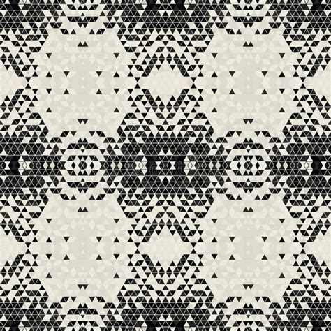 Modern Simple Geometric Seamless Pattern Background With Triangles Shapes Black White