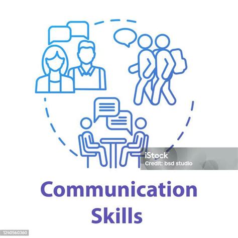 통신 기술 개념 아이콘입니다 그룹 대화 상자 포괄적 인 교육 커뮤니티 사회화 능력 아이디어 얇은 라인 그림 벡터 절연 윤곽선