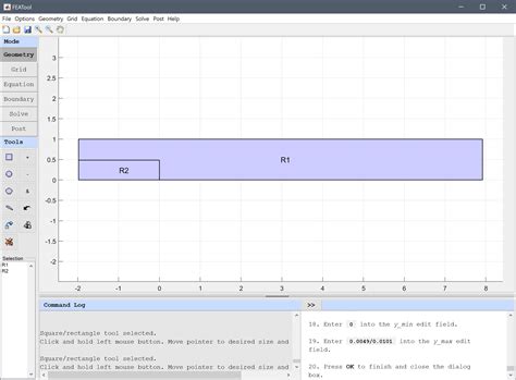 featool multiphysics documentation flow over a backwards facing step