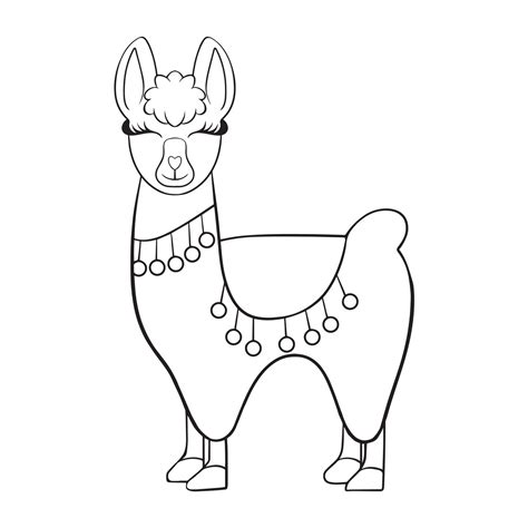 Llama Svgcute Llama Svgllama Clipartllama Lineartcute Llama Svgllama Pngllama Outline