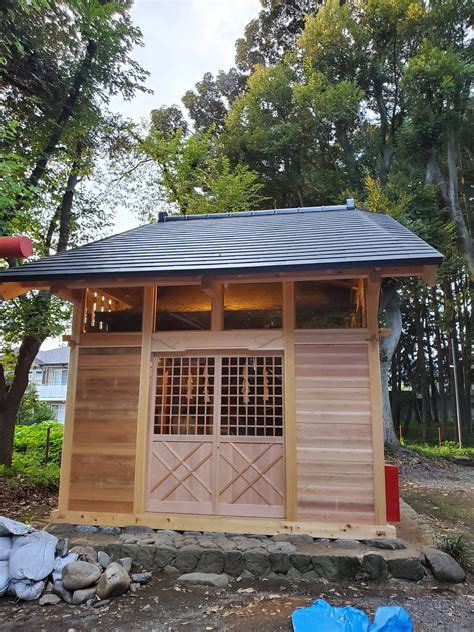 大井町 石場建て新築工事 三嶋神社 稲荷舎覆 杢巧舎もっこうしゃ 伝統工法石場建て神奈川の工務店