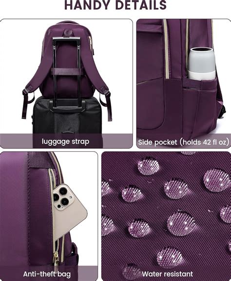 Laptoptas Inch Paars Rugzak Met Usb Oplaadpoort X X Bol Com