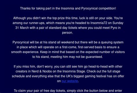 I Got Free Insomnia Tickets I Cant Use Rpyrocynical