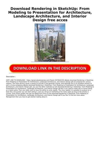 Download Rendering In Sketchup From Modeling To Presentation For