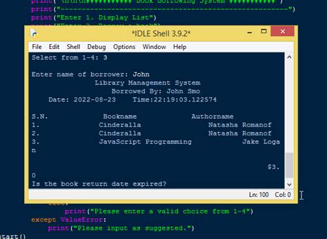 Simple Book Borrowing System In Python Free Source Code Sourcecodester