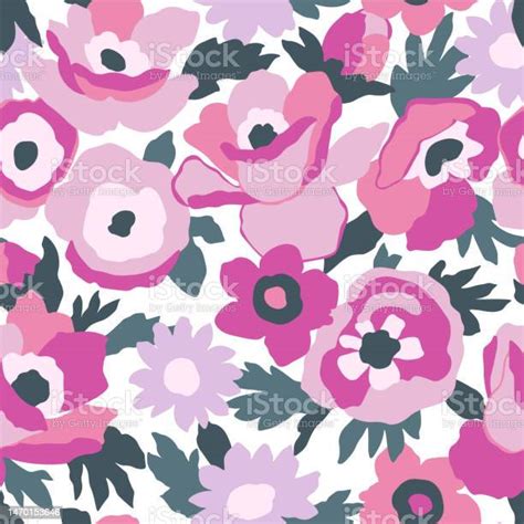 손으로 그린 꽃 무늬 핑크 모란 새싹 벽지 인쇄 포스터 엽서 전화 케이스 배너 직물 섬유에 대 한 귀여운 꽃 미적 구성 0명에 대한 스톡 벡터 아트 및 기타 이미지 Istock