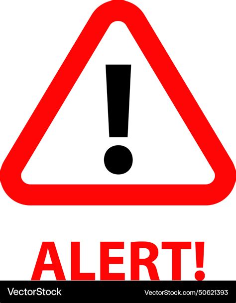 Alert Icon Attention Warning Attacker Sign Vector Image