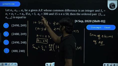 Let A1a2an Be A Given Ap Whose Common Difference Is An Integer And