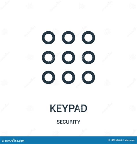 Keypad Icon Vector From Security Collection Thin Line Keypad Outline