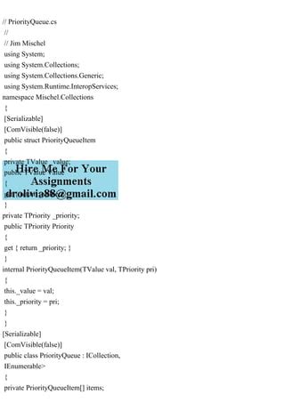 Priorityqueue Cs Jim Mischel Using System Using Sy Pdf