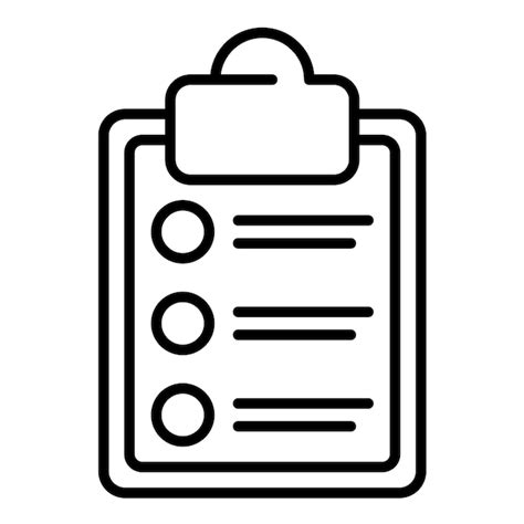 Premium Vector Checklist Line Illustration