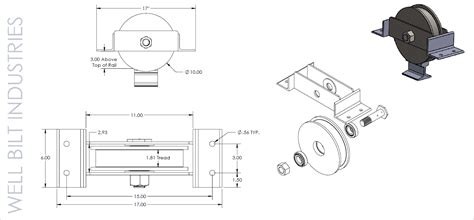 9 In Caster Assembly