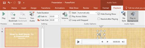 How To Add Music To PowerPoint AT T Developer