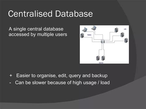 Centralised And Distributed Databases Ppt Databases Computer