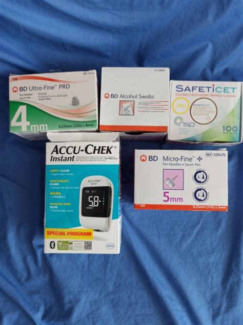 Accu Check Blood Glucose Meter And Accessories Health Nutrition Medical Supplies Tools On