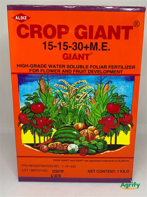 Crop Giant 15 15 30 Fertilizer 1kg Agrify
