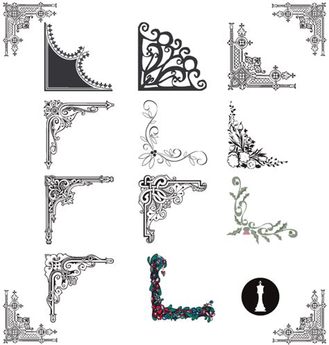 Flower Corner Border Designs Vector Free Free Vector FreeImages