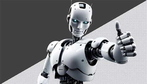 Premium Psd 3d Artificial Intelligence Android Robot Giving A Thumbs