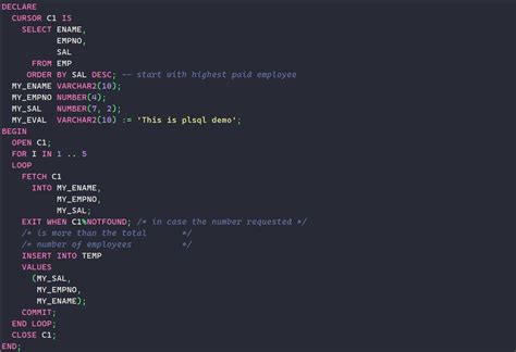 Pl Sql Developer • Dracula Theme