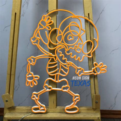 Dancing Skull Sign Halloween Decor Halloween Party Skeleton Sign