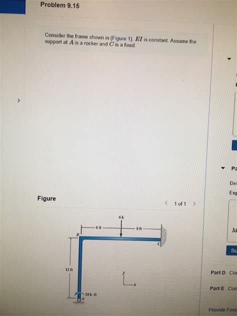 Solved Problem 9 15 Consider The Frame Shown In Figure 1