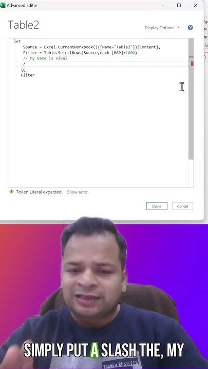Add Comment In Power Query M Code Youtube