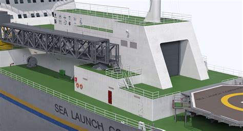 Rocket Launch Command Ship Sea Launch Commander 3d Model 209 3ds C4d Fbx Ma Obj Max