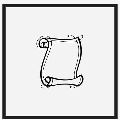 Wedding Invitation Decorative Ribbon Banner And Paper Scroll Page Black Clipart Vector 14160434