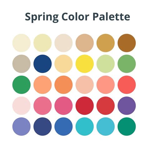 Spring Seasonal Procreate Color Palette Etsy Spring Color Palette My