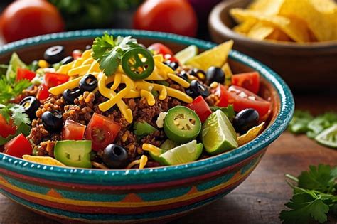 Premium Photo Salsa Fresca Taco Salad Bowl