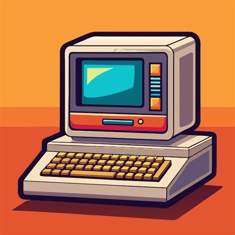 Retro Computer Clip Art And Vector Design With A White Background Premium Ai Generated Vector