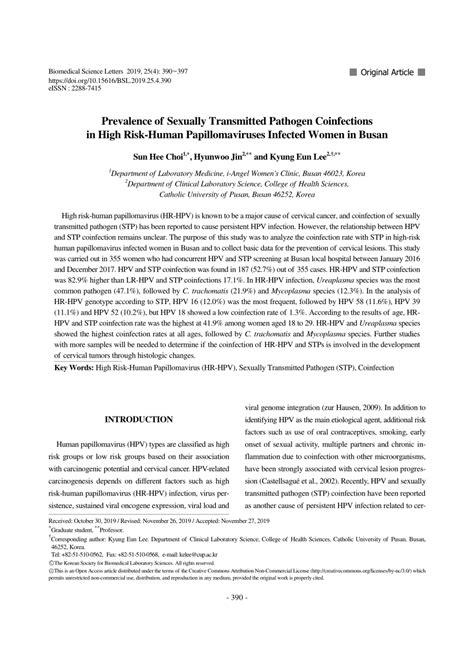 PDF Prevalence Of Sexually Transmitted Pathogen Coinfections In High Risk Human