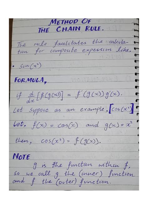SOLUTION Math Chain Rule Differentiation Explanation Examples Studypool
